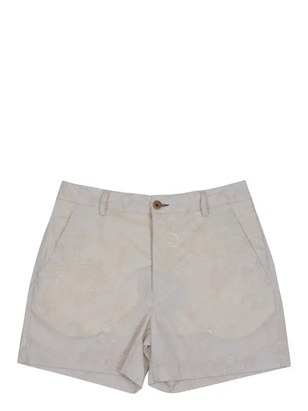LORDS OF HARLECH Neutrals Freda Paisley Tailored Short - White