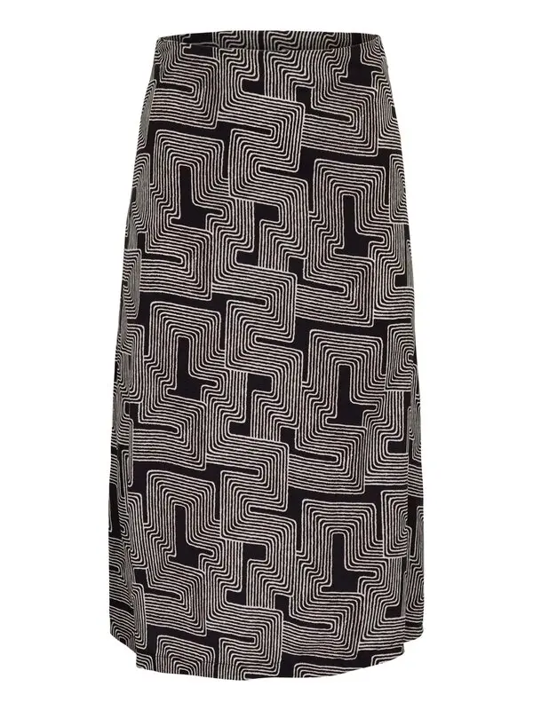 LORDS OF HARLECH Sienna Inter Twine Midi Skirt - Black