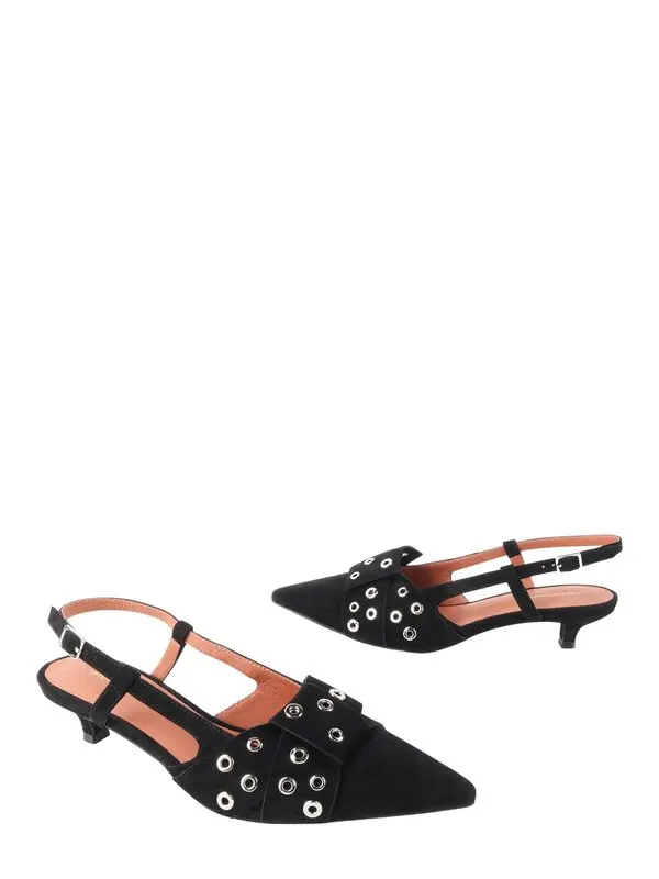 Intentionally Blank Maman Slingback Kitten Heel - Black