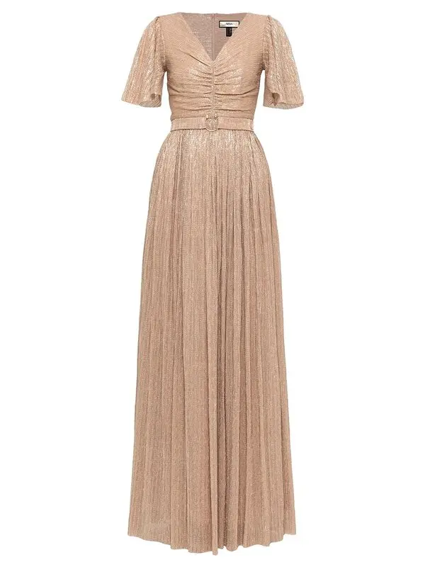 NISSA Sequin-appliqué Maxi Dress - Brown