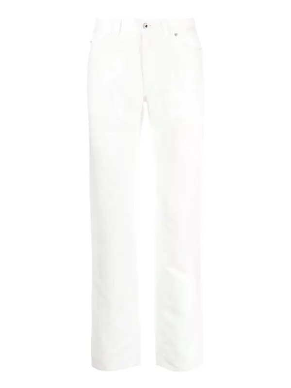 Brioni Five-pocket Slim-fit Trousers - White