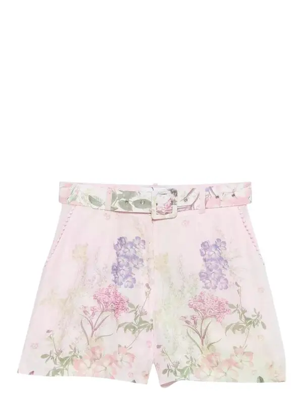 Charo Ruiz Ibiza Floral-print Belted Shorts - Pink
