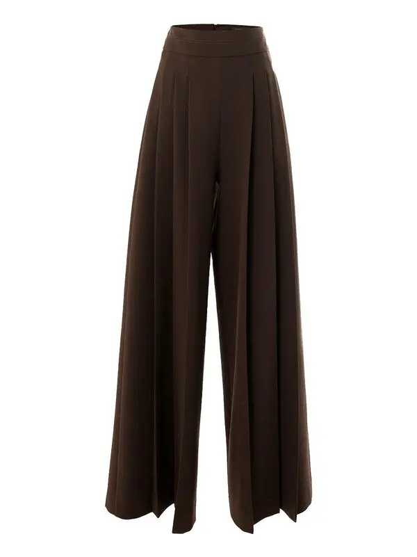 EXQUISE Irene Wide-leg Pants - Brown