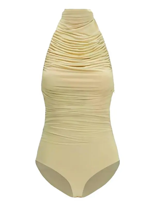 FRANCESCO MURANO Draped Halterneck Bodysuit - Neutrals