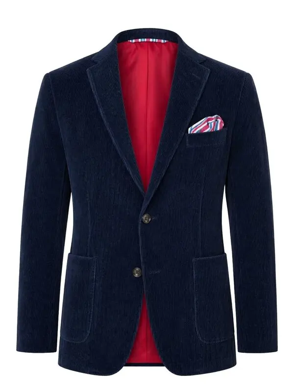KOY CLOTHING Navy Corduroy Blazer - Blue