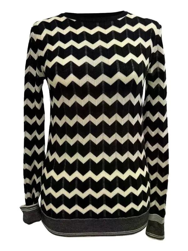 Stella McCartney Intarsia Chevron Sweater - Black