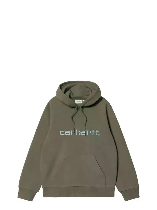 Carhartt Work In Progress Logo-embroidered Hoodie - Green