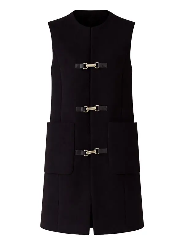 EXQUISE Wool Amado Vest - Black