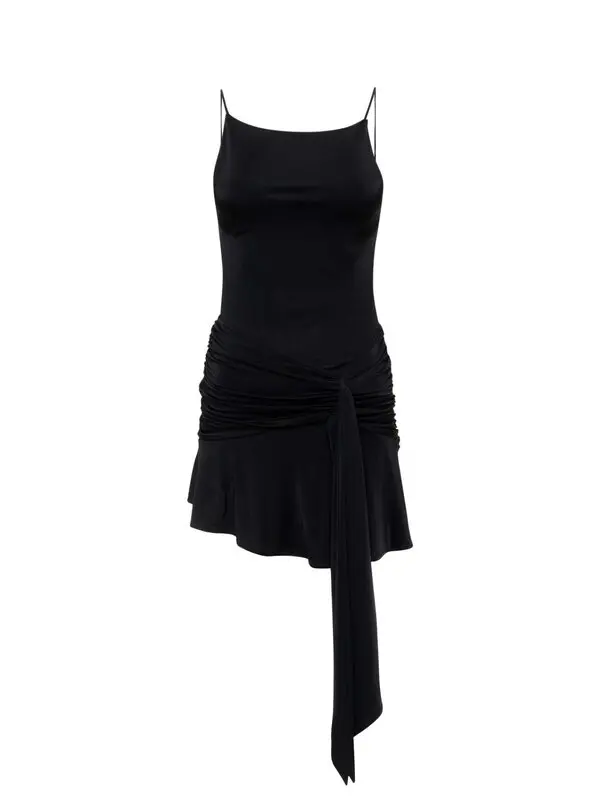 SÉLONE Aris Draped Open-back Dress - Black