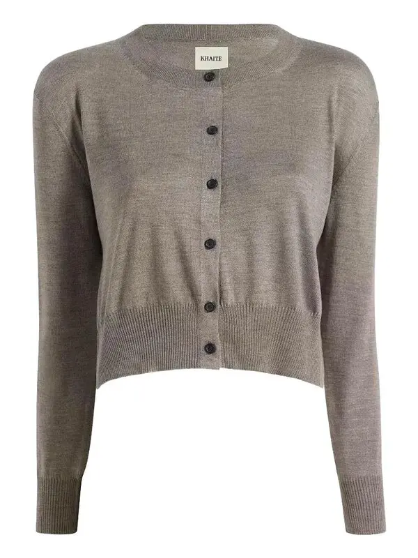 Khaite Crew-neck Button Cardigan - Grey