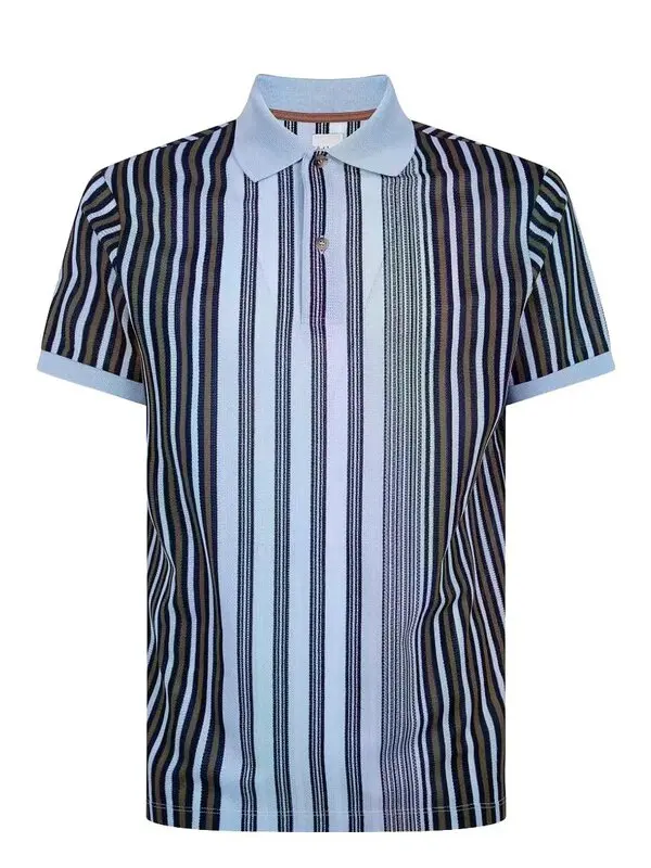 Paul Smith Vertical-stripe Polo Shirt - Blue