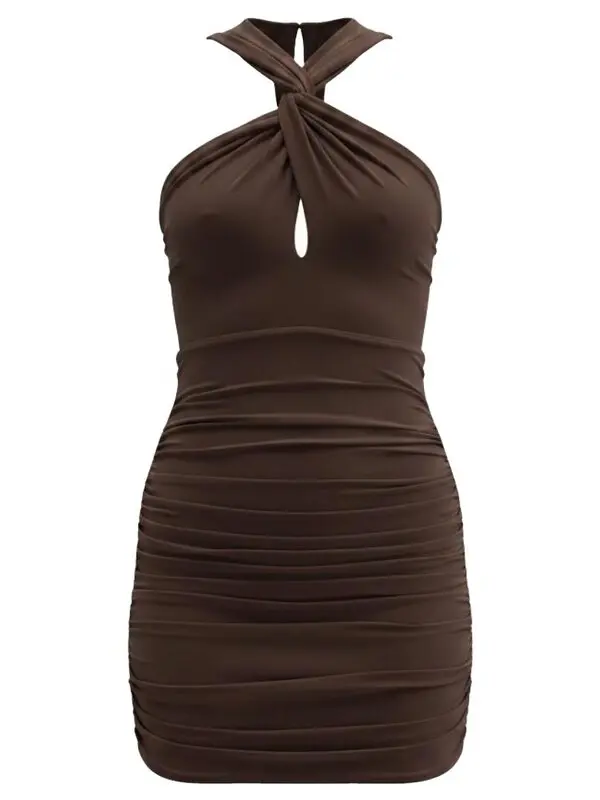 ALOMA STUDIO Mirage Mini Dress - Brown