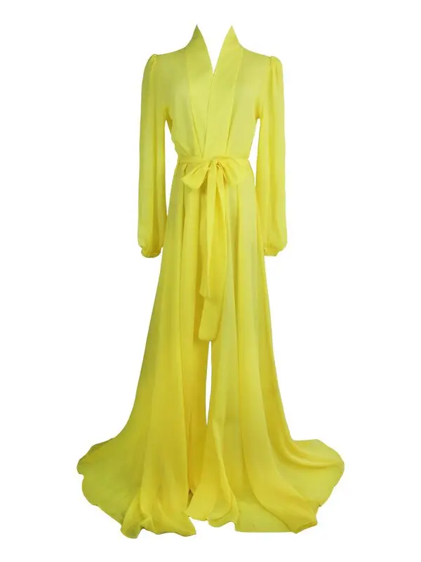 AK ROYALTY RESORTWEAR Alexis Beach Gown - Yellow