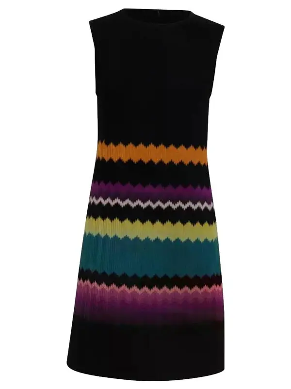 Missoni Zig-zag Patterned Mini Dress - Black