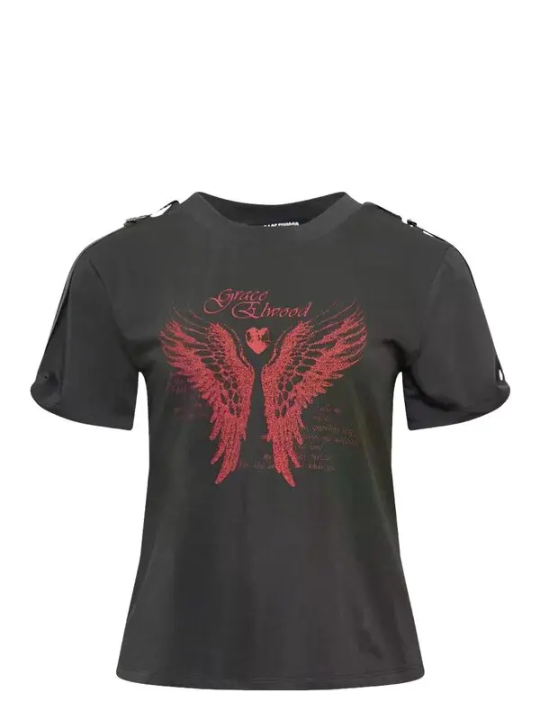 GRACE ELWOOD Graphic-print T-shirt - Grey