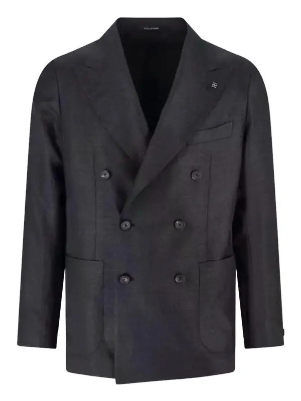Tagliatore Double-breasted Peak-lapel Blazer - Blue