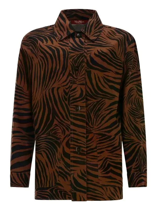 Max Mara Zebra-print Shirt - Brown