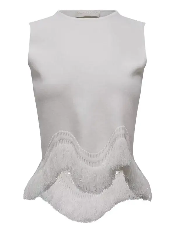 Ulla Johnson Koa Fringed-trim Top - White
