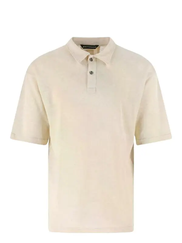 WHITE SAND Short-sleeve Polo Shirt - Neutrals