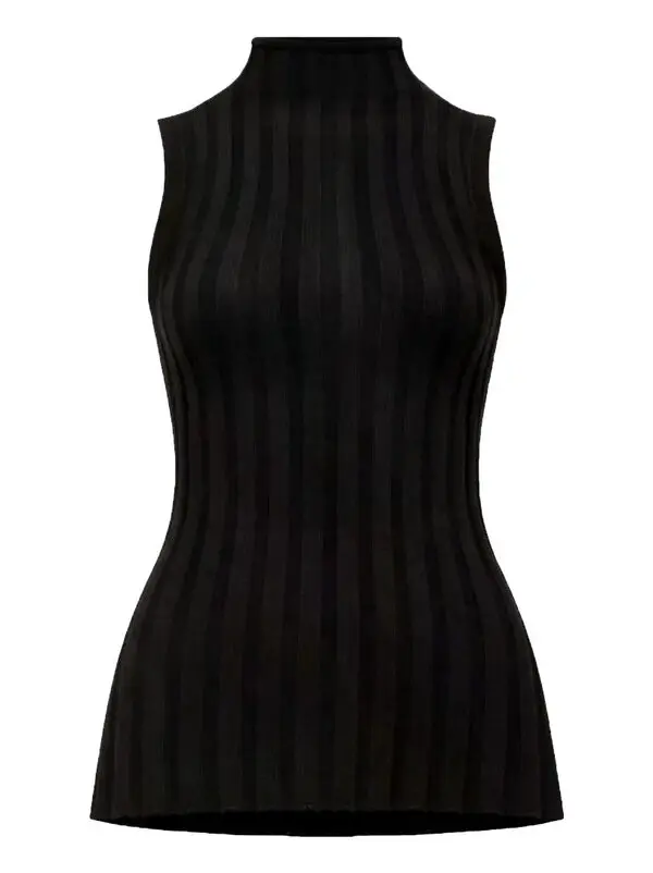 3.1 Phillip Lim Ribbed-knit Tank Top - Black