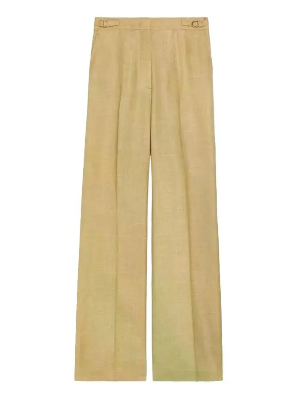 Gabriela Hearst Buckle-detail Pleated Trousers - Neutrals