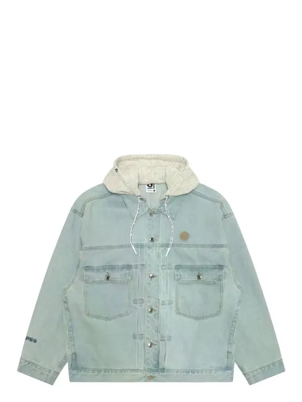 AAPE BY *A BATHING APE Aapenow Hooded Denim Jacket - Blue