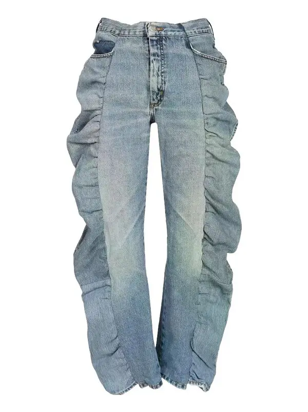 E.L.V. DENIM Ruffled Jeans - Blue