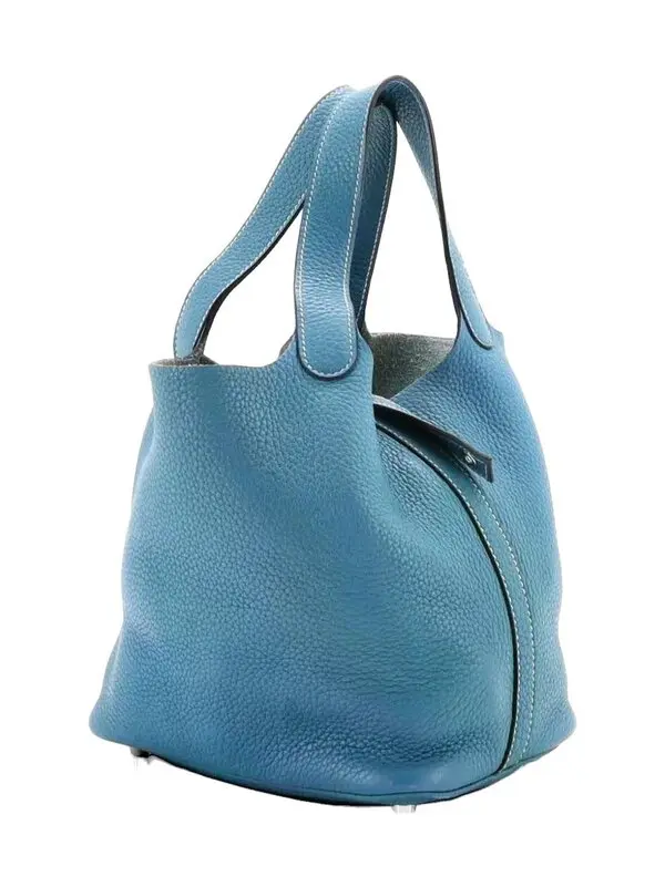 Hermès Picotin Bag Clemence Pm Tote Bag - Blue