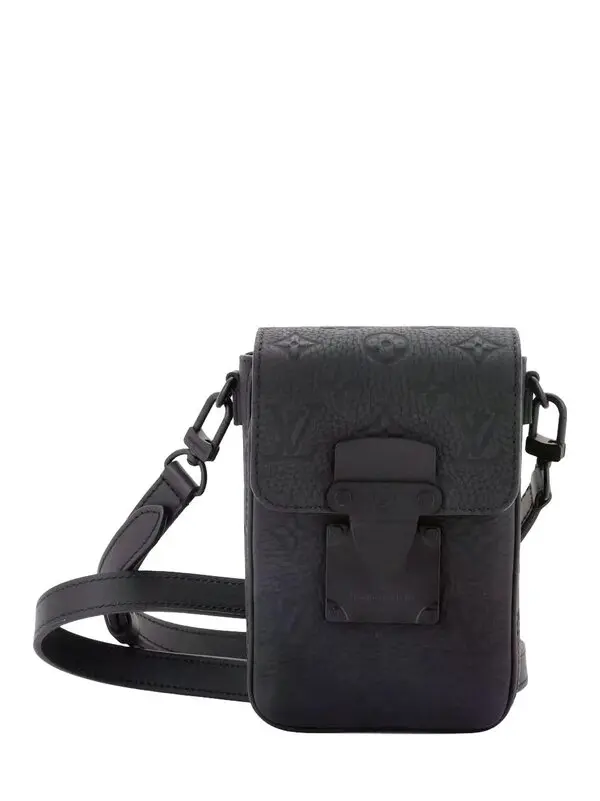 LOUIS VUITTON S Lock Vertical Wearable Wallet Monogram Taurillon Leather - Black