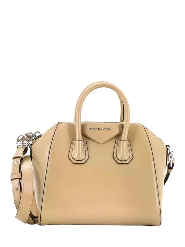 Givenchy Antigona Glazed Leather Mini Satchel - Neutrals