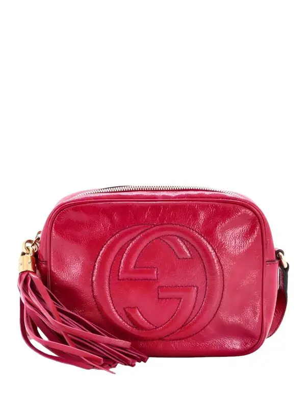 Gucci Soho Disco Patent Small Crossbody Bag - Pink