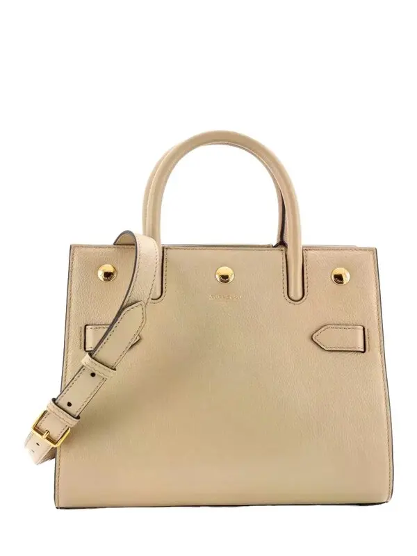 Burberry Mini Leather Satchel - Neutrals