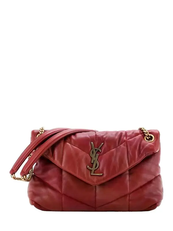 Saint Laurent Loulou Puffer Small Shoulder Bag - Red