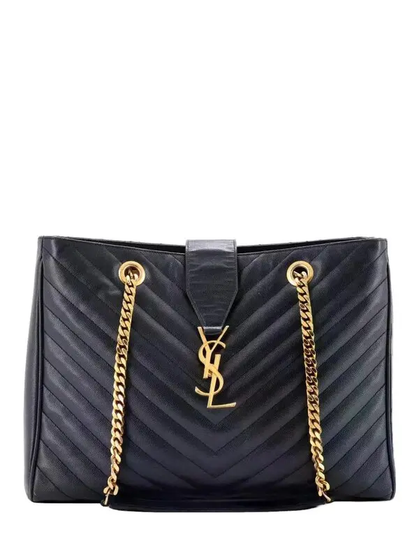 Saint Laurent Classic Monogram Large Tote Bag - Blue