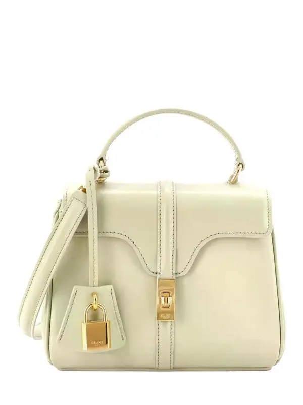 Celine 16 Top Handle Mini Satchel - Green