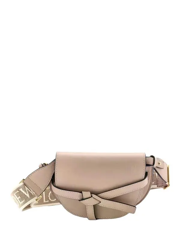 Loewe Gate Dual Shoulder Bag Leather Mini Crossbody Bag - Neutrals