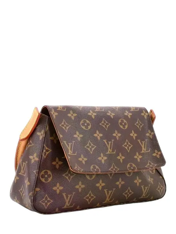LOUIS VUITTON Looping Handbag Monogram Canvas Mini Satchel - Brown