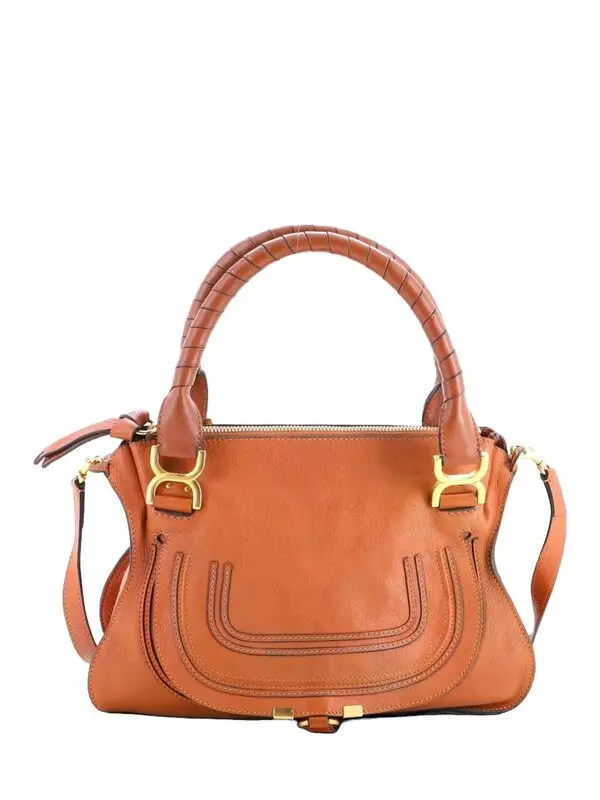 Chloé Marcie Leather Medium Satchel - Brown
