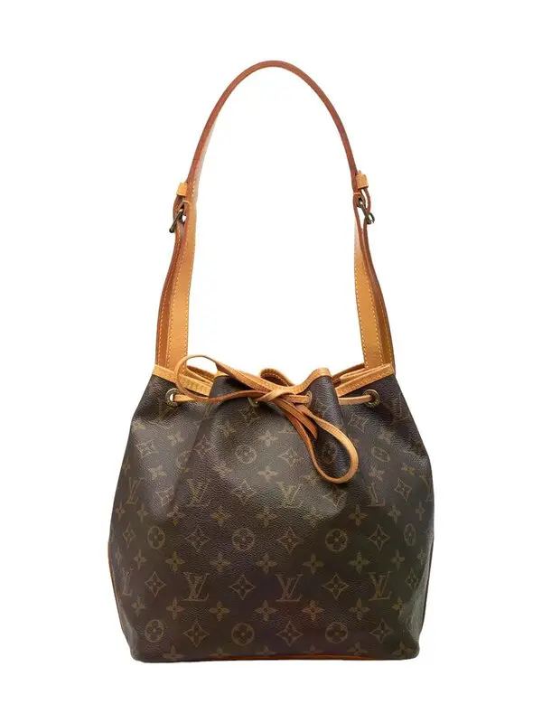 LOUIS VUITTON 1992 Monogram Petit Noe Bucket Bag - Brown