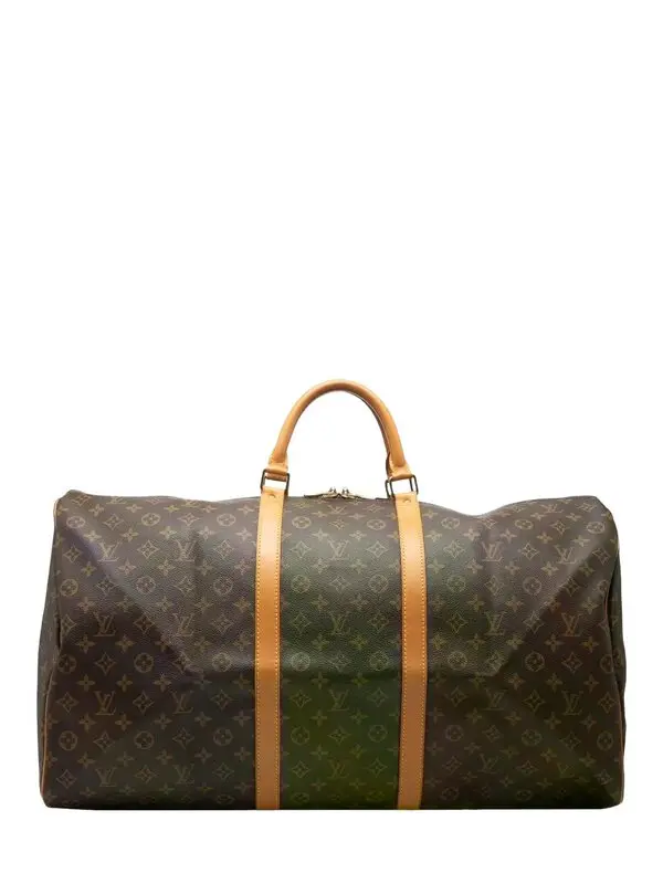 LOUIS VUITTON 1992 Monogram Keepall 60 Travel Bag - Brown