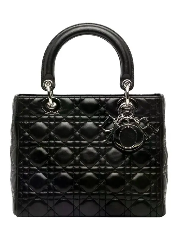 Dior 2004 Medium Cannage Lady Satchel - Black
