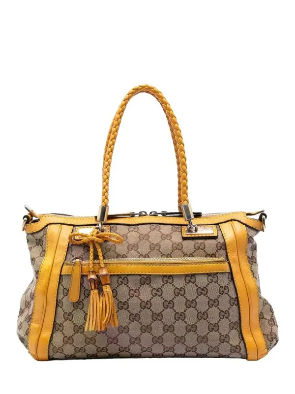 Gucci Gg Canvas Bella Satchel - Yellow