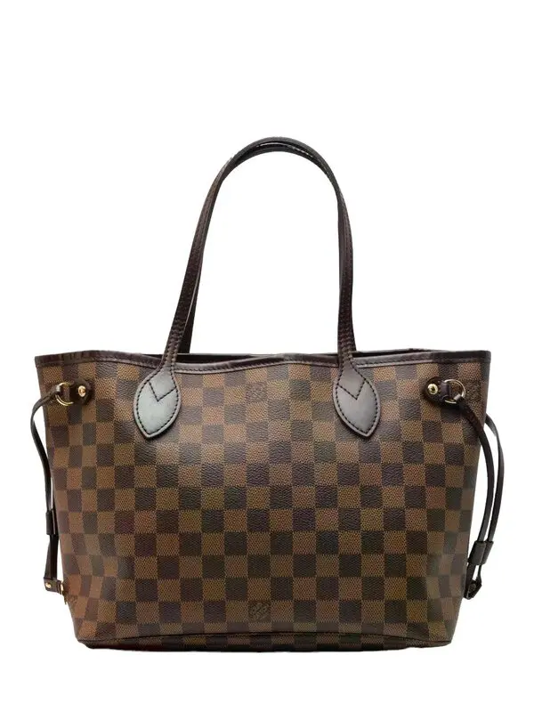 LOUIS VUITTON 2008 Damier Ebene Neverfull Pm Tote Bag - Brown
