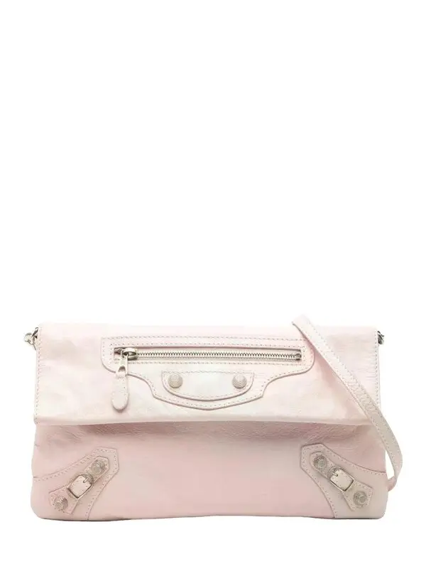 Balenciaga 2014 Lambskin Motocross Giant 12 Envelope Clutch - Pink