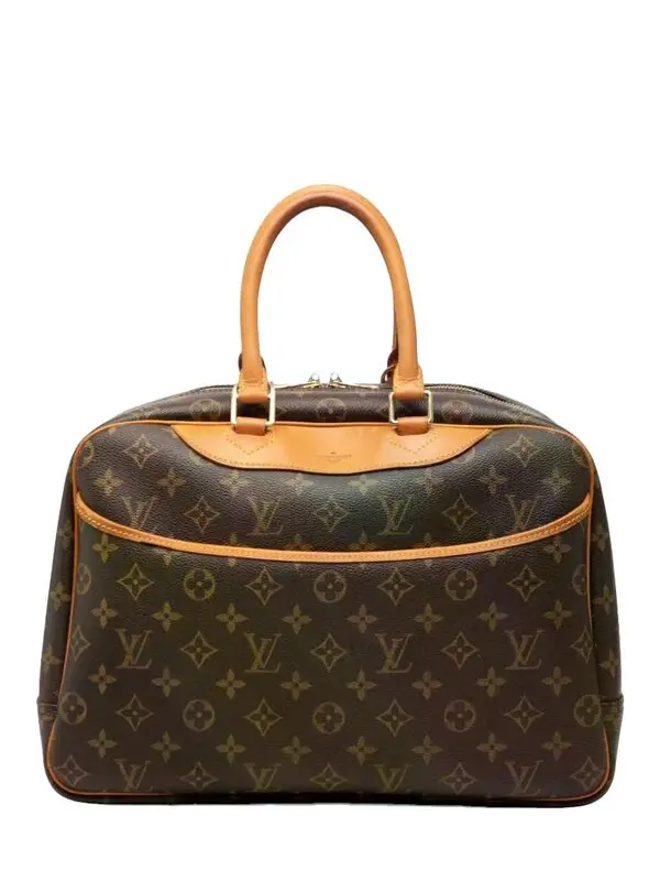 LOUIS VUITTON Monogram Deauville Handbag - Brown