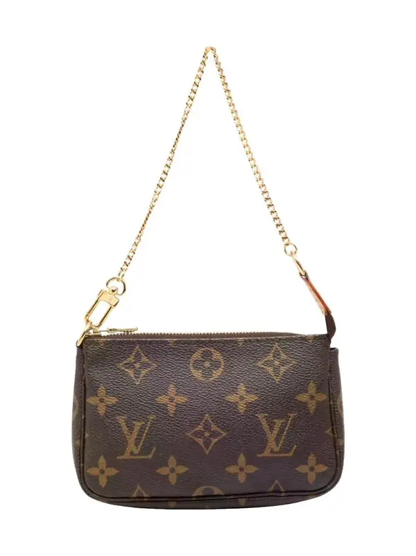 LOUIS VUITTON 2007 Monogram Mini Pochette Accessoires Handbag - Brown