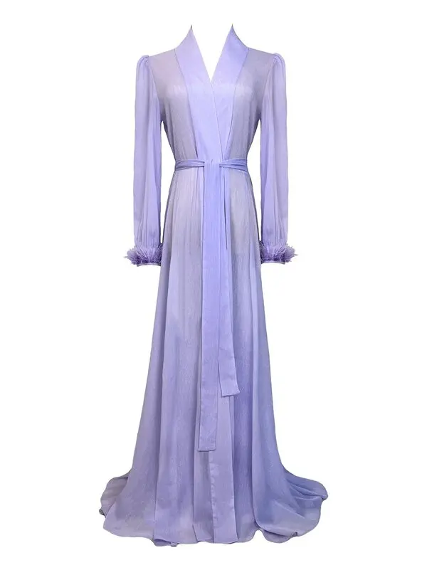 AK ROYALTY RESORTWEAR Reina Sparkling Beach Gown - Purple