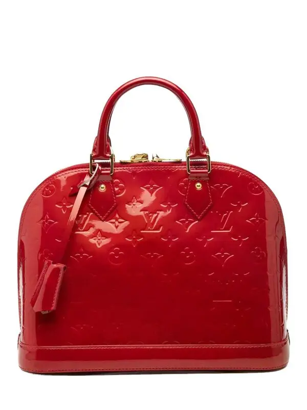 LOUIS VUITTON 2013 Monogram Vernis Alma Pm Handbag - Red