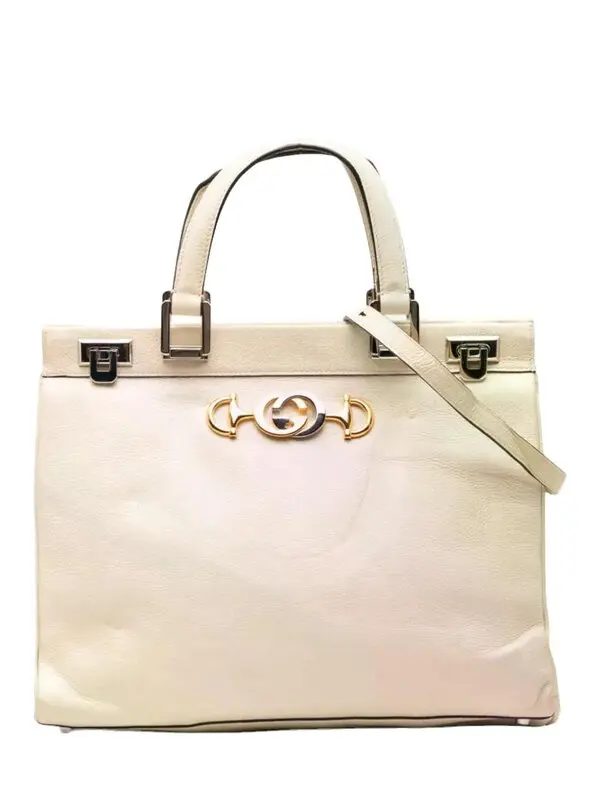Gucci Zumi Top Handle Bag - White