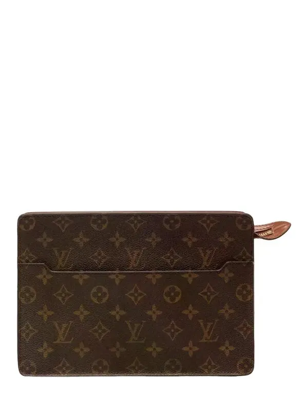 LOUIS VUITTON 2001 Monogram Pochette Homme Clutch - Brown